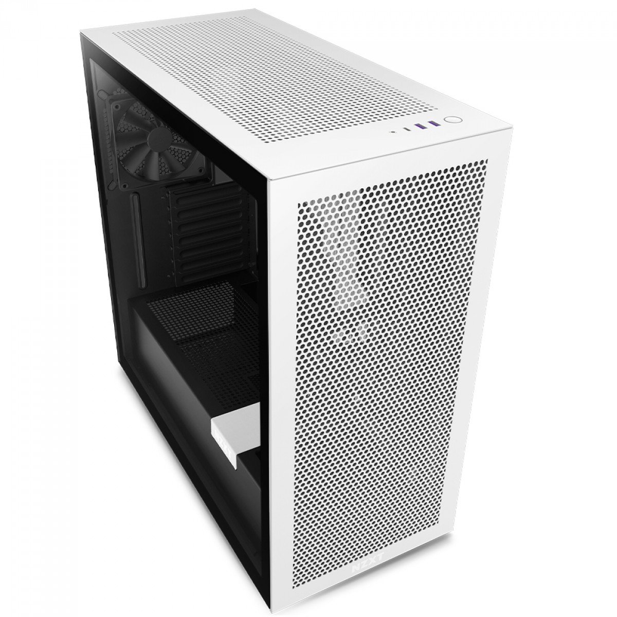 Gabinete Gamer NZXT H7 Flow, Vidro Temperado, White/Black, ATX, Sem ...