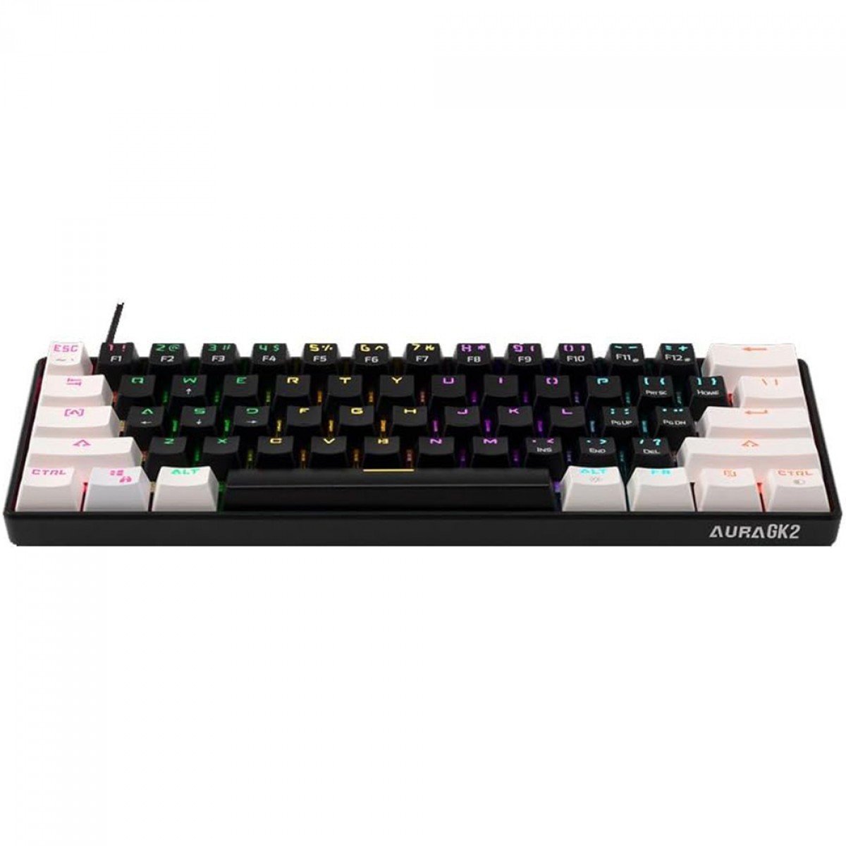 Teclado Mecânico Gamer Gamdias AURA GK2, RGB, Switch Brown, ABNT2, 60% ...