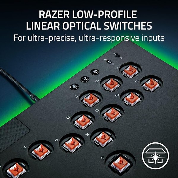 Razer Kitsune Controlador Arcade All-Button USB Type-C para PS5 e PC