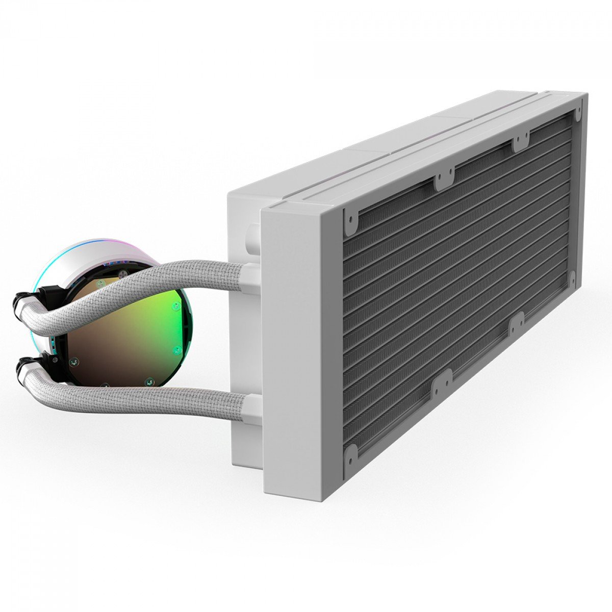 Water Cooler Kalkan Alpha 360 ARGB, 360mm, Com Display, Intel-AMD, Branco, KLK00049