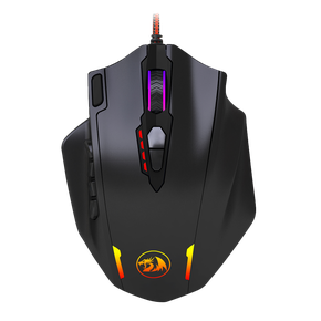 Mouse Gamer Redragon Impact, RGB, 18 Botões, 12400 DPI, Black, M908